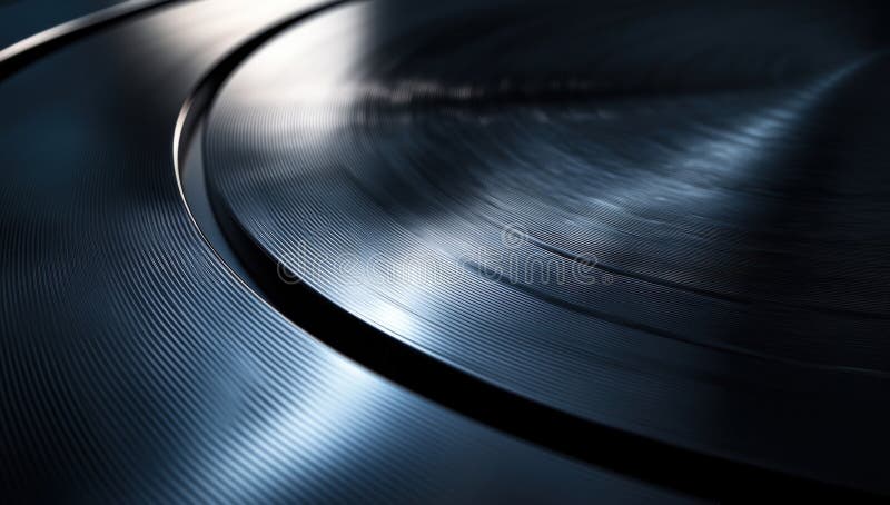 Close-up View of a Rotating Metallic Disc Stock Illustration ...