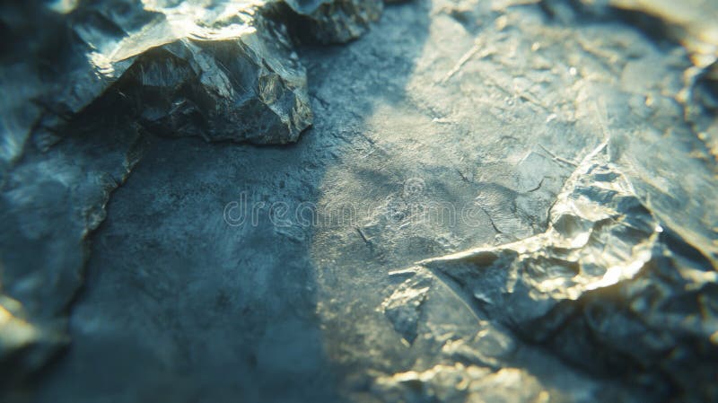 Close-up View of Rough, Textured Rock Formation Stock Illustration ...