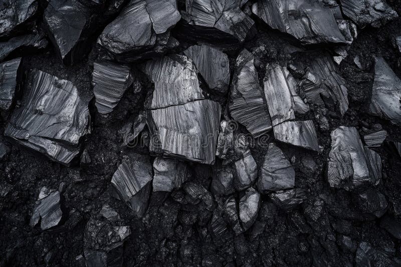 A Close-up View of a Rugged Rock Wall in Monochrome Stock Image - Image ...