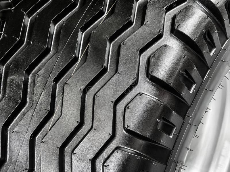 Close-up View of a Rugged Tire Showcasing Its Intricate Tread Pattern ...