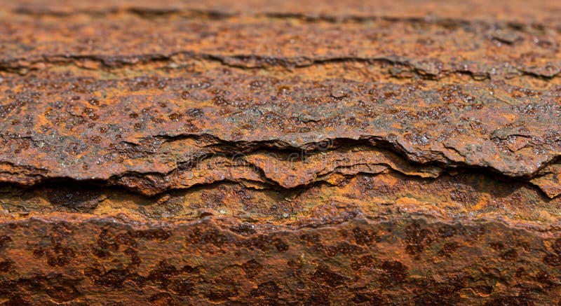 Close-up View of Rust on a Metal Surface, Displaying Layers of ...