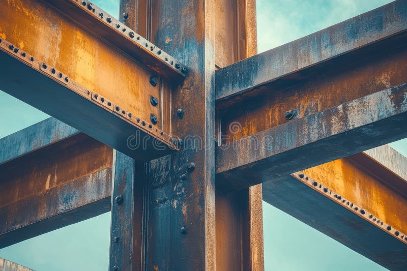Close-up View of a Rusted Metal Structure Showcasing Texture and Decay ...