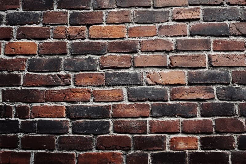 Rustic Brick Wall with Weathered Texture and Aging Mortar. AI Generated ...