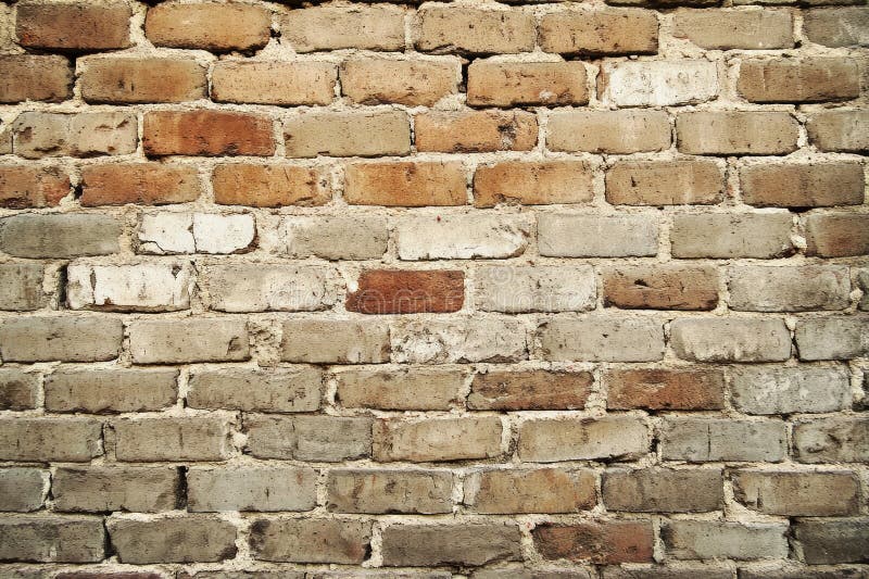 Rustic Brick Wall with Weathered Texture and Aging Mortar. AI Generated ...