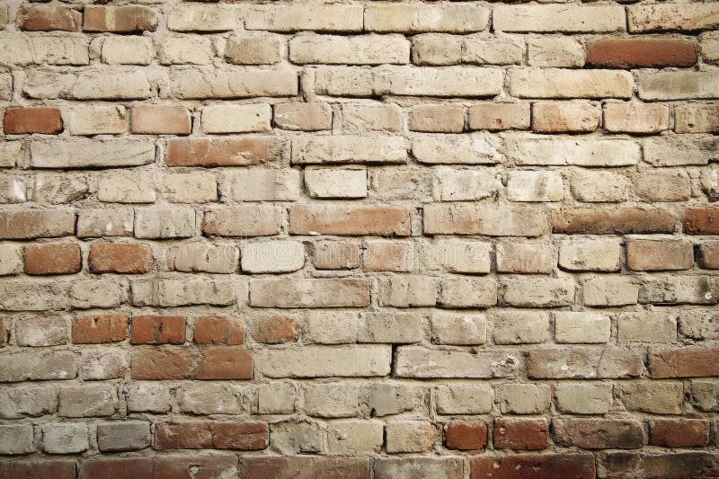 Rustic Brick Wall with Weathered Texture and Aging Mortar. AI Generated ...
