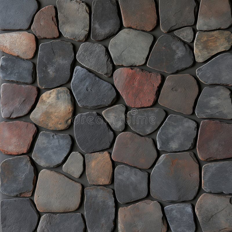 Rustic Stone Wall Texture Cobblestone Background Natural Stone Grey ...