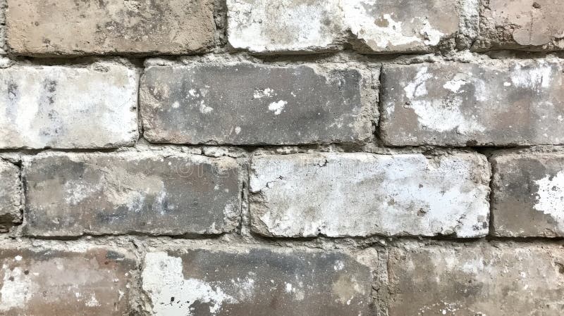 Close-up View of Rustic White Brick Wall Texture Showcasing Rough ...