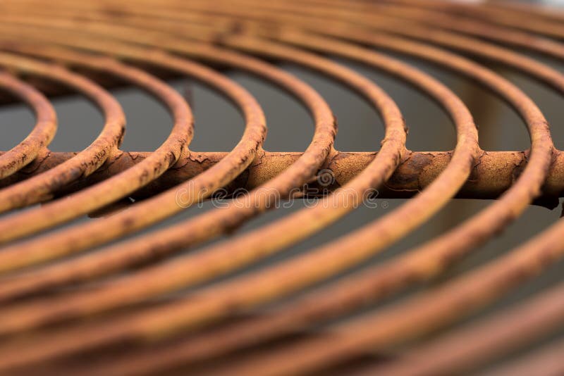 Close Up View of Rusty Industrial Grate Stock Photo - Image of circle ...