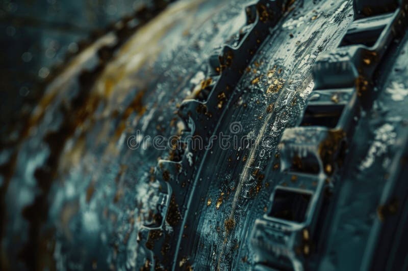 Close-up View of a Rusty Tire with Corrosion Visible Stock Image ...