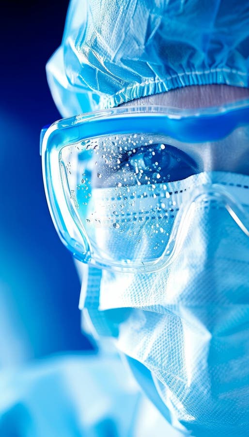 Close Up View of Safety Goggles and Protective Face Mask for Enhanced ...