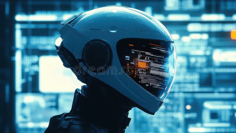 Close-up View of a Safety Helmet Worn by a Man in a Construction ...