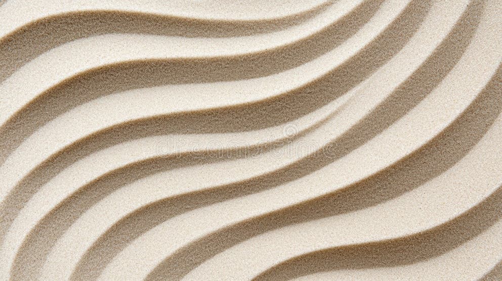 A Close-up View of a Sandy Surface with a Repeating Wave Pattern. Stock ...