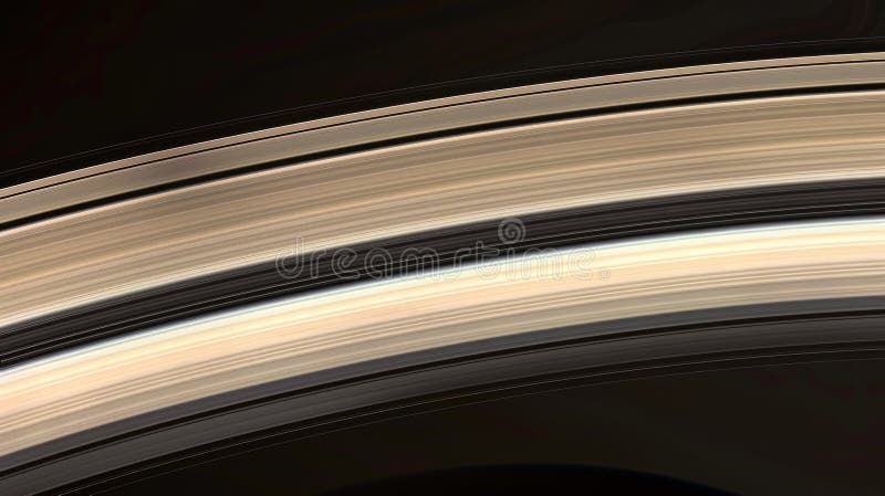 A Close-up View of Saturn Rings in Space Background Stock Illustration ...