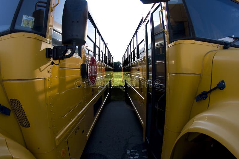 Close Up View of a School Bus before Another Day of Picking Up Students ...