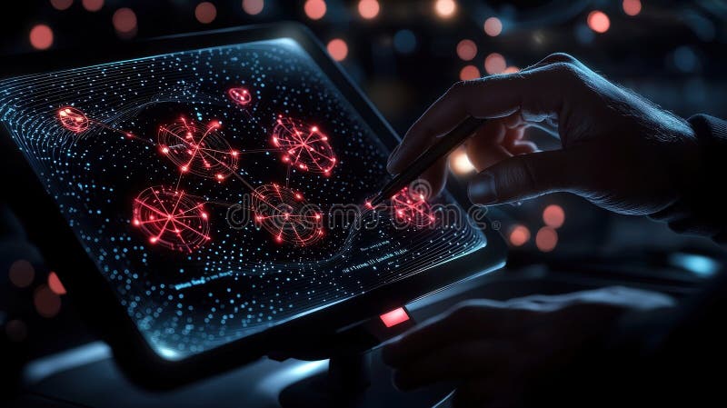 Close-up View of Sci-fi Laboratory Innovative Technology and Data ...