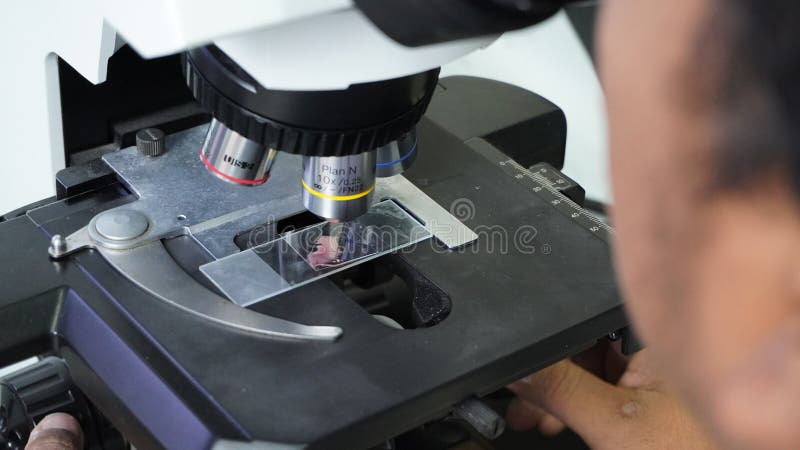 Close-up of Microscopes at Laboratory Stock Image - Image of ...
