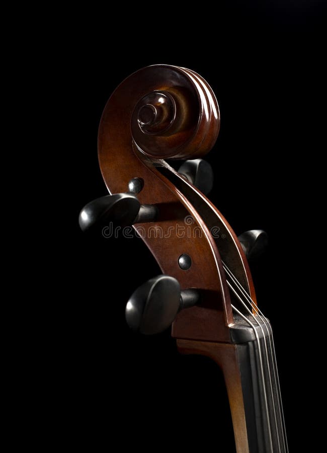 Scroll Cello stock image. Image of wood, instrument, sound - 46901811