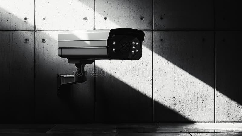 Security Camera with Light and Shadows Generative AI Stock Illustration ...
