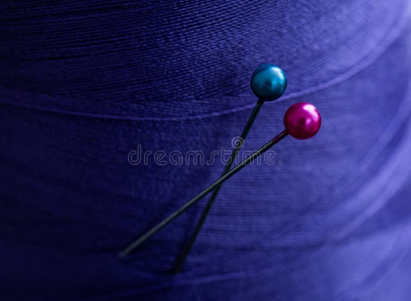 Close Up View of Sewing Pins Stock Photo - Image of texture, aged ...