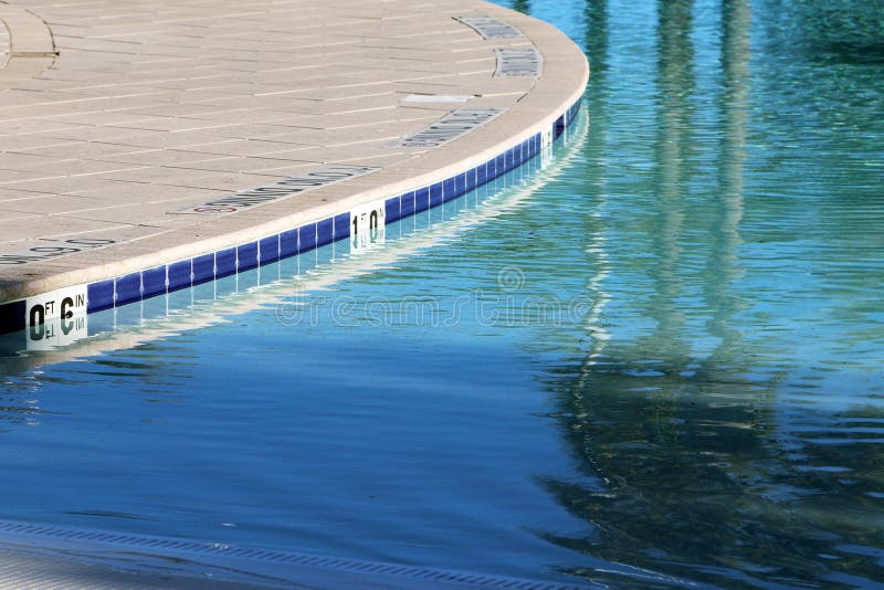 Close Up View of a Shallow Pool and Deck Stock Image - Image of luxury ...