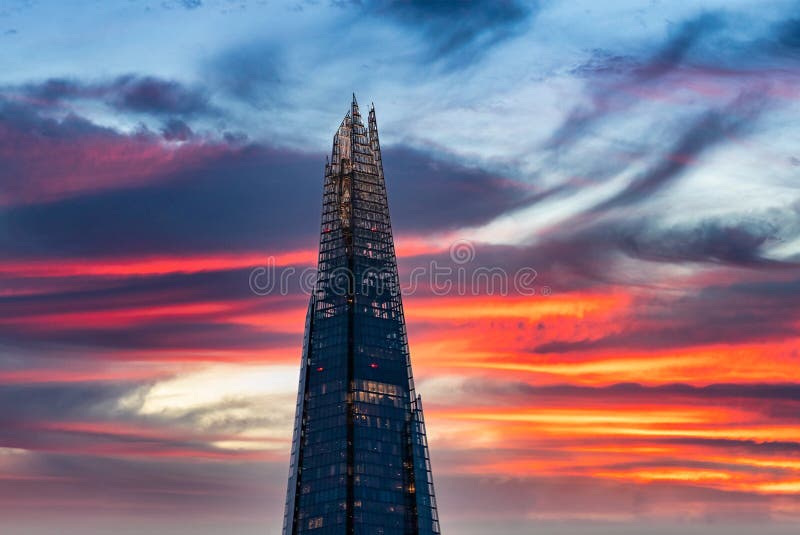Close Up View of the Shard Skyscraper in London. Editorial Photo ...
