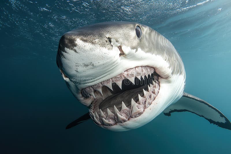 A Close-up View of a Shark S Mouth, Open Wide Stock Image - Image of ...