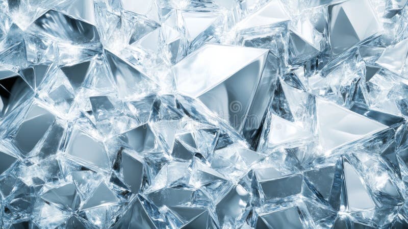 A Close Up View of Shattered Ice Crystals Stock Illustration ...
