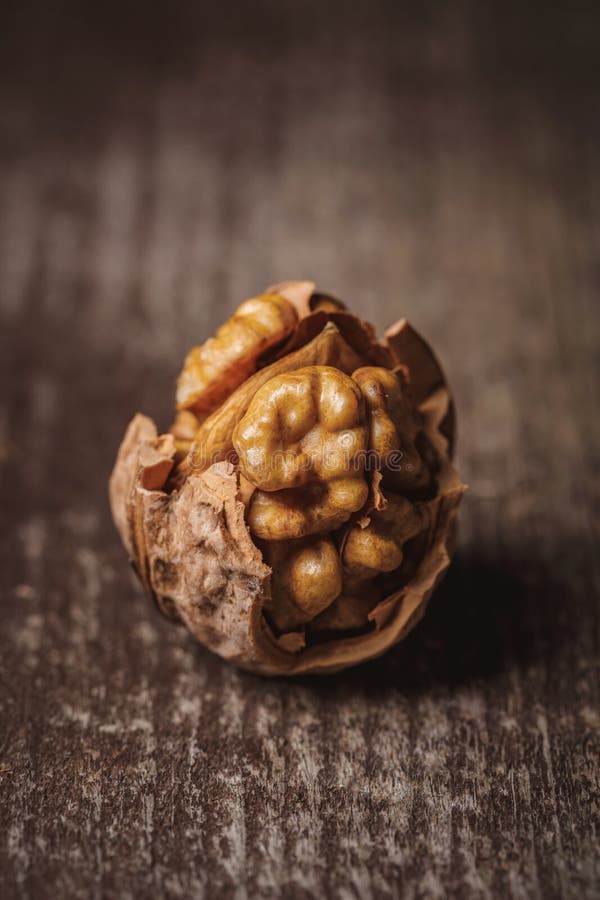 Close Up View of Shelled Walnut Stock Image - Image of delicious ...