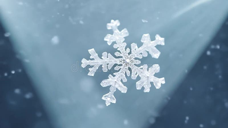Intricate Snowflake Gently Rotating on Blue Background Stock Footage ...