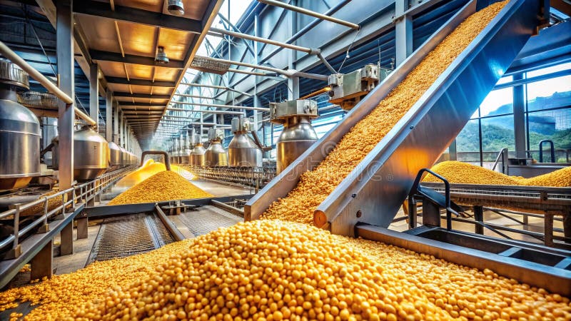 Modern Corn Processing Plant a CloseUp Look at Advanced Equipment for ...