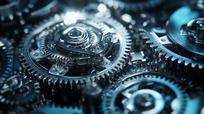 Interlocking Metal Gears Illustrate Precision and Teamwork in a ...