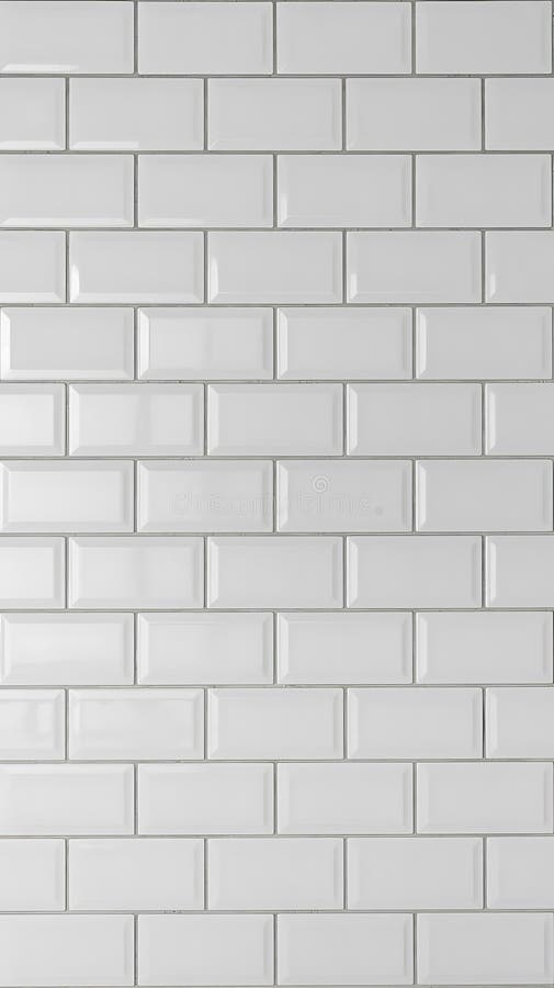 Glossy White Brick Subway Tile Wall Texture Featuring Detailed Design ...