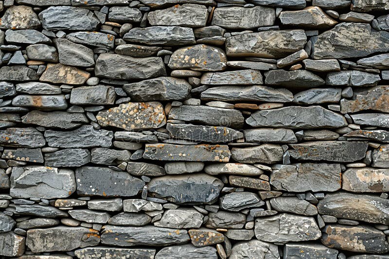 This Close-up View Shows the Intricate Details of a Solid Stone Wall ...