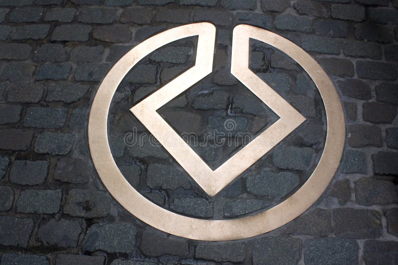 Close Up View of Sign Unesco on the Pavement Stock Image - Image of ...