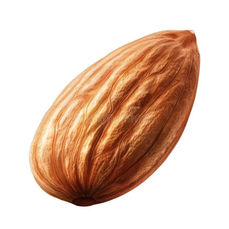 A Close-Up View of a Single Almond Stock Image - Illustration of kernel ...