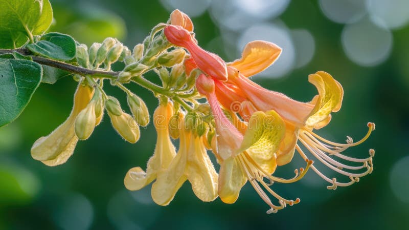 A Close-up View of a Single Flower Blooming on a Tree Branch Stock ...