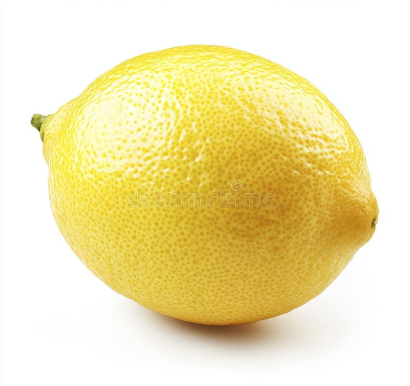 Ripe Yellow Lemon Isolated on White Background Stock Illustration ...