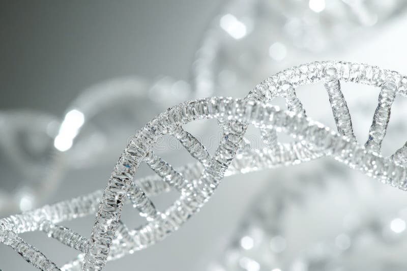 A Close-up View of a Single Strand of DNA Molecule Stock Photo - Image ...