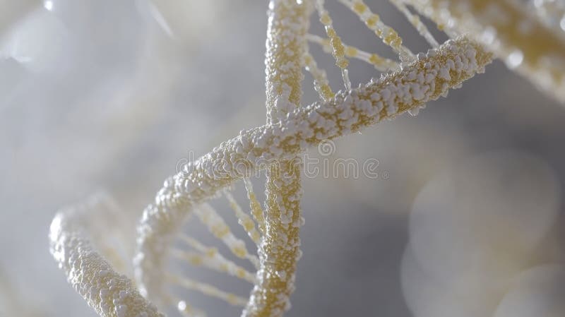 A Close-up View of a Single Strand of DNA Molecule Stock Photo - Image ...