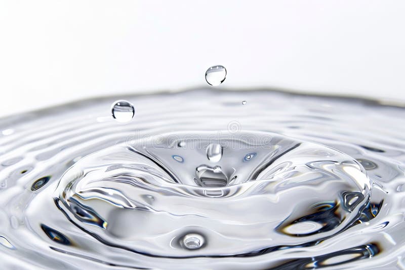 A Close Up View of a Single Water Droplet Inside a Glass Container ...