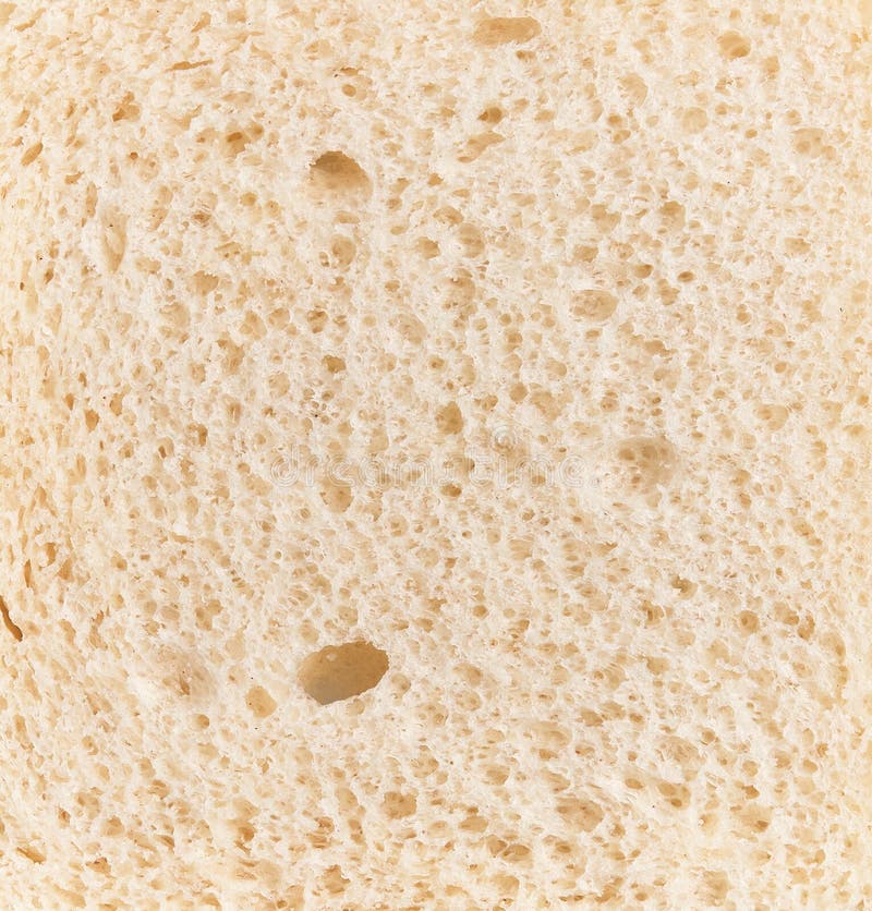 Close-up Texture of a Sliced White Bread Highlighting Its Porous ...