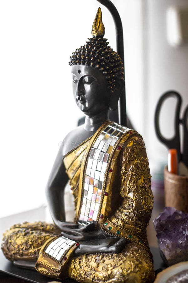 Small Buddha statue stock image. Image of peaceful, divinity - 114839031