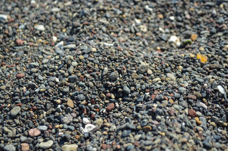 Close Up View Small Pebbles on the Beach on Sunny Day Stock Photo ...