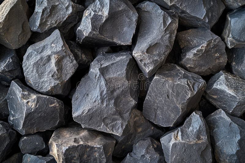 Smooth Black Stones with Natural Texture in Soft Lighting. AI Generated ...