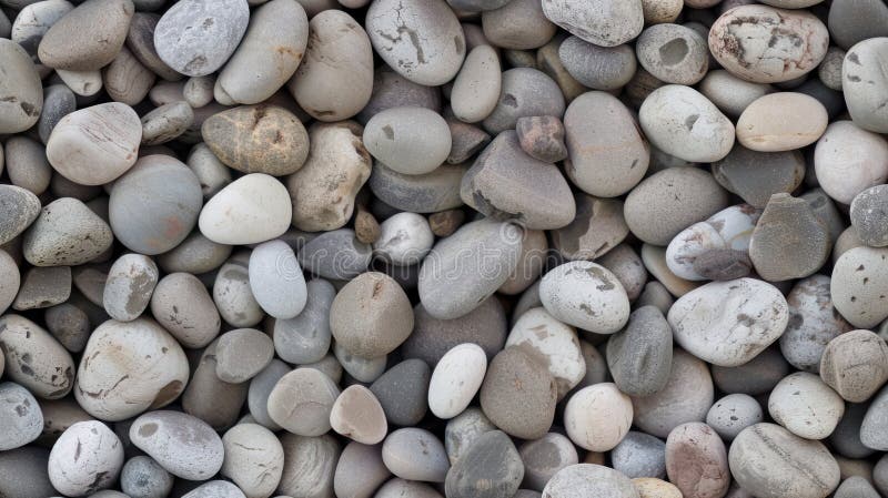 A Close-up View of Smooth, Grey River Rocks on a Sunny Day SEAMLESS ...