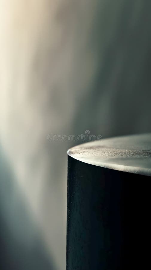 Close Up View of Smooth, Rounded Edge of Dark Object, Showcasing Its ...