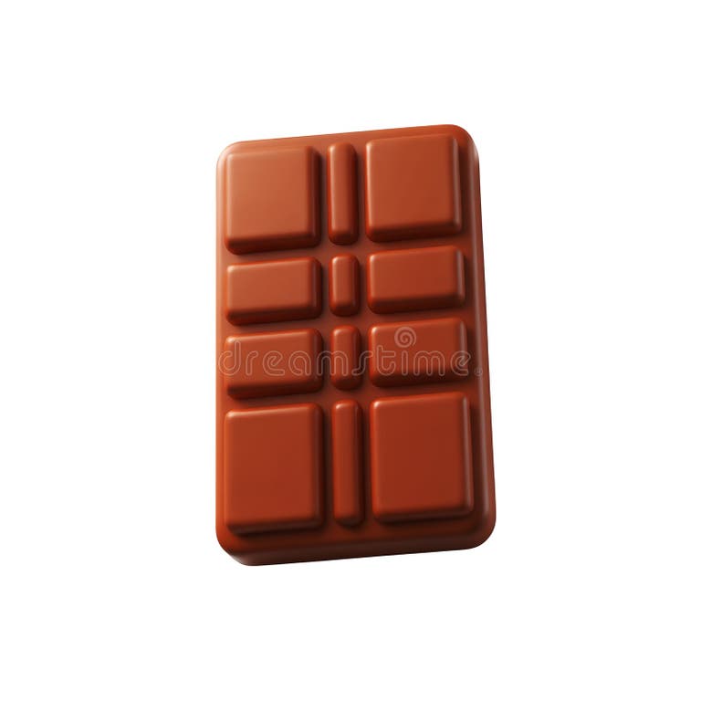 Close Up View of a Smooth Solid Milk Chocolate Bar with Segmented ...