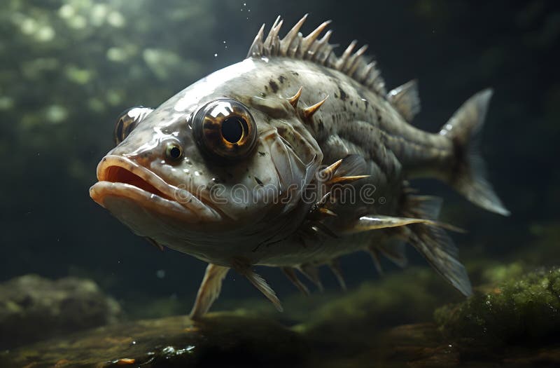 A Close Up View of a Sniper Fish, AI Generated Stock Illustration ...