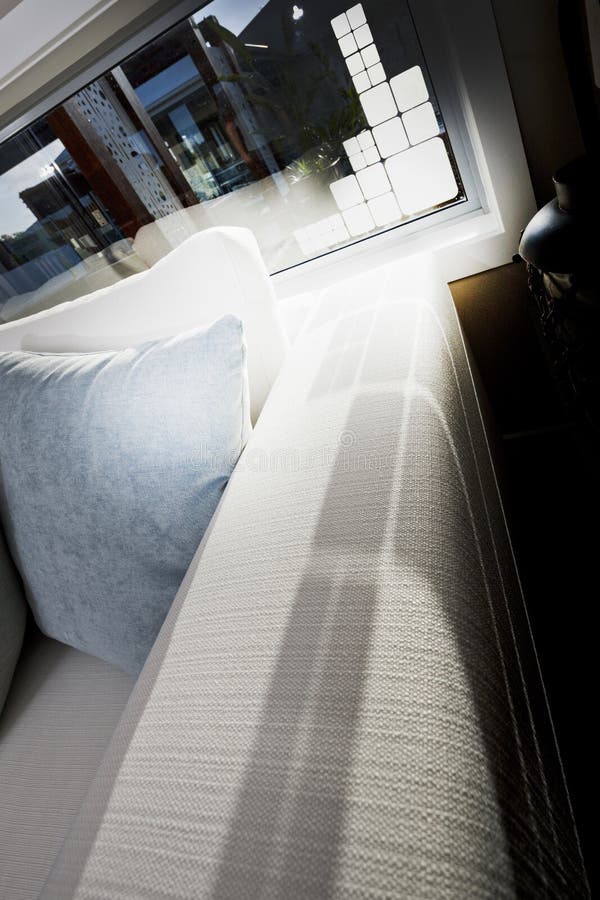 Close-up View of Sofa in Living Room Stock Image - Image of executive ...