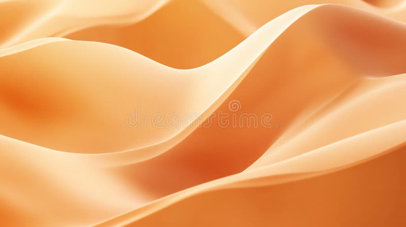 A Close-up View of Soft, Flowing Fabric in Warm Orange Shades, Stock Illustration - Illustration ...